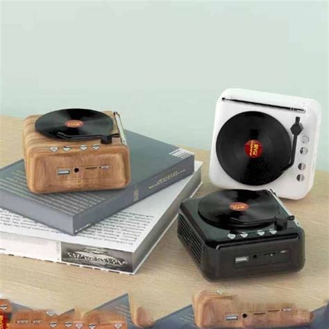 Проигрыватель Виниловых Пластинок Bluetooth С Динамиками Портативный Поворотным виниловый