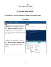 CYB 300 Module Four Lab Worksheet Certificate Management Course Hero
