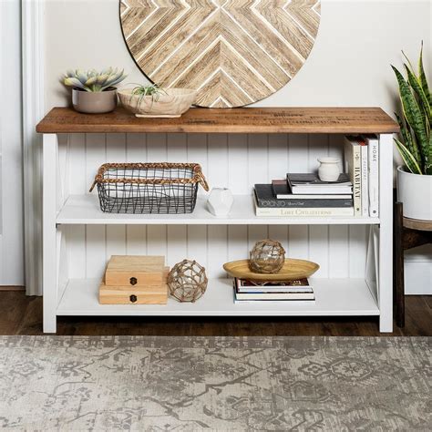 Wooden Farm House Shelves Farmhouse Style White Washed 3 Shelves