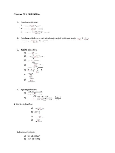 Priprema Za 5 Ispit Znanja Pdf