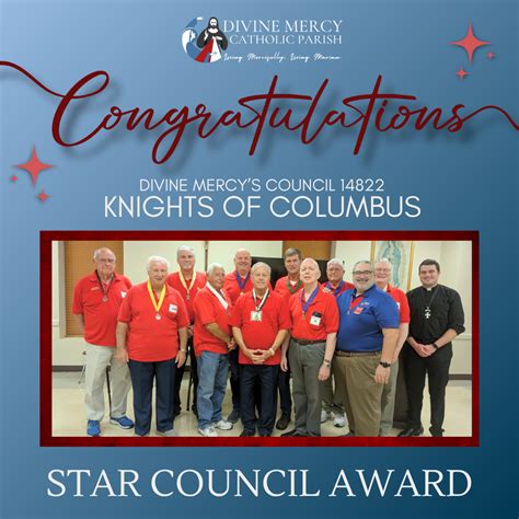 Knights Of Columbus Star Council Award Divine Mercy Catholic Church