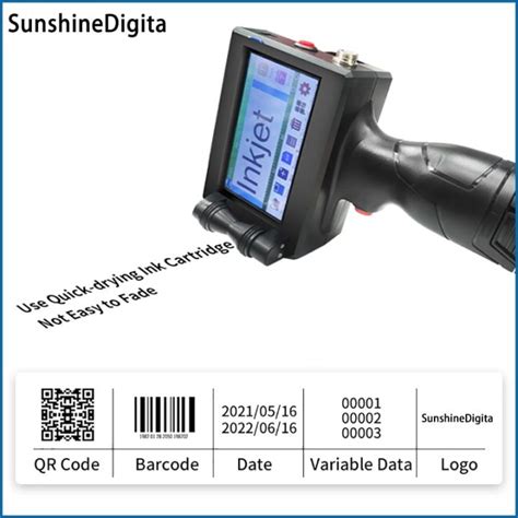 Smart Handheld Inkjet Printer For Serial Number Batch Barcode QR Code Logo Expiry Date Mm