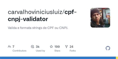 GitHub Carvalhoviniciusluiz Cpf Cnpj Validator Valida E Formata Strings De CPF Ou CNPJ