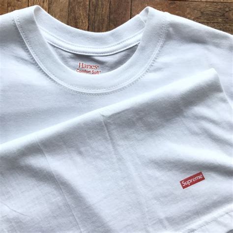 Supremehanes Tagless Tee White Mens Fashion Clothes On Carousell