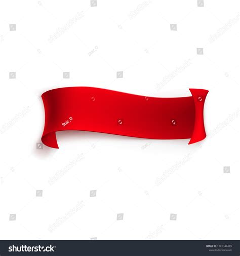 Red Ribbon Banner Ribbons Paper Scroll Stock Vector Royalty Free 1181344489 Shutterstock