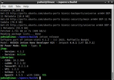 Jetson Nano Dev Kit中安裝opencv 455 With Cuda｜intall Opencv 455 With