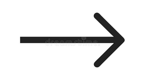 Bold Right Arrow Icon Forward Direction And Progression Vector Design