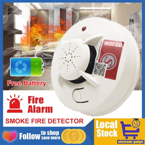 Free Battery Smoke Alarm Fire Alarm Photoelectric Sensitive Sensor Wireless Smoke Detector Fire