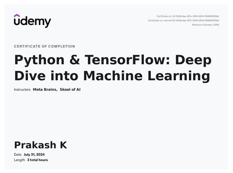 Completed Python And Tensorflow Course On Udemy Prakash K Posted On The Topic Linkedin