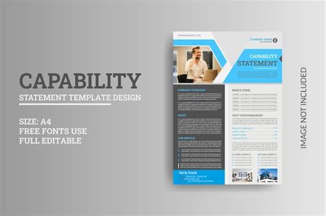 Capability Statement Design Template Premium Vector