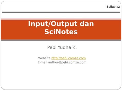 ppt scilab 2 input output dan scinotes dokumen tips