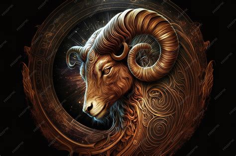 Premium Photo Backdrop Of Sacred Zodiac Aries Symbols Astrology Alchemy Magic Sorcery And
