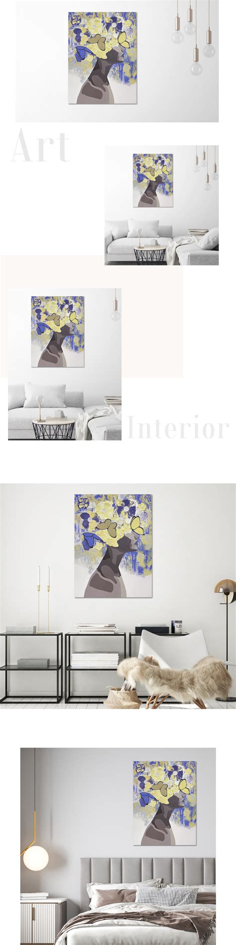 홈카페 벽인테리어 인물화 그림 미술작품 유화 캔버스액자 한샘몰