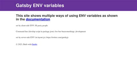 Environment Variables Codesandbox