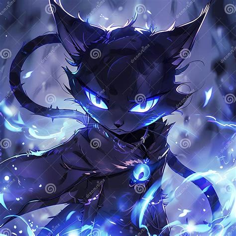 Magical Cat Guardian The Cat Possesses Magical Powers That Help Protect