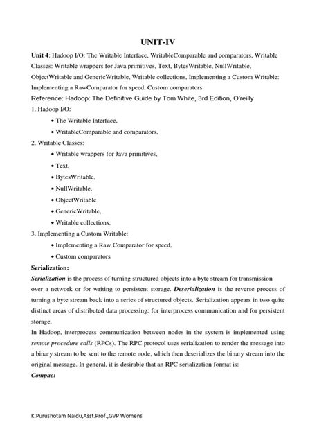 Unit 4 Pdf Apache Hadoop Data Type