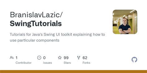 GitHub BranislavLazic SwingTutorials Tutorials For Java S Swing UI Toolkit Explaining How To