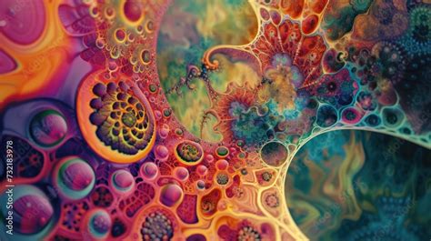 Psychedelic Masterpiece With Mesmerizing Swirling Patterns Creating A Mind Bending Visual
