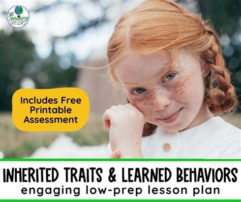 inherited traits and learned behaviors a lesson and free worksheet