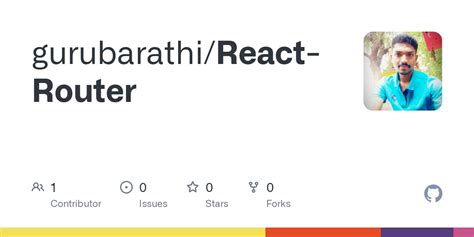 GitHub Gurubarathi React Router