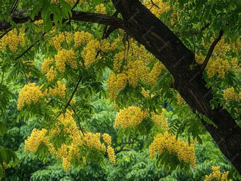 Tree Of Heaven Ailanthus Altissima Tree With Compound Leaves And Yellow