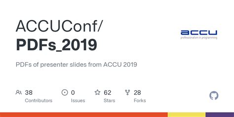 github accuconf pdfs 2019 pdfs of presenter slides from accu 2019
