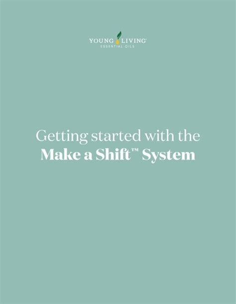Getting Started With The Make A Shift System Digital Library Young Living