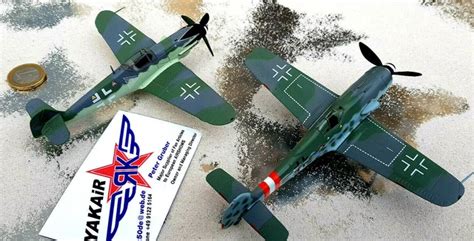 2er Set Me 109 Erich Hartmann Fw 190 Gerhard Barkhorn Metal 172