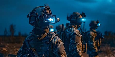 Special Forces Team Uses Stealth Gear And Augmented Reality For Night Operation Concept Stealth