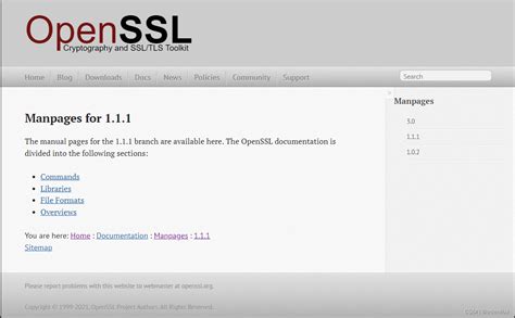 Openssl官网文档资料openssl 文档 Csdn博客