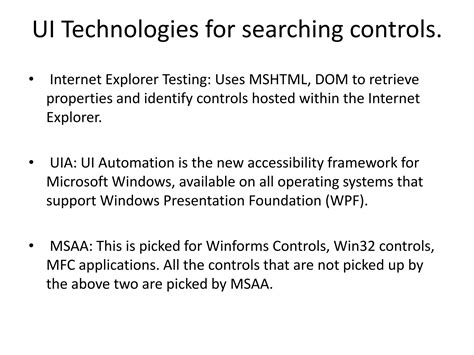 Coded Ui Hand Coding Based On Page Object Model Ppt
