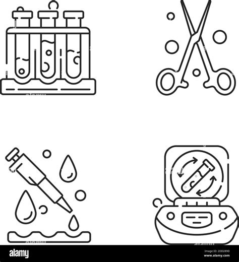 Laboratory Instruments Linear Icons Set Stock Vector Image And Art Alamy