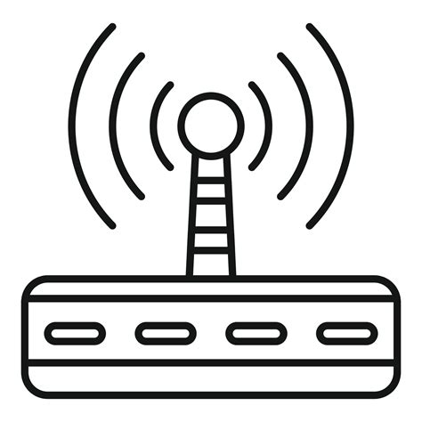 Wifi Router Radiation Icon Outline Style Vector Art At Vecteezy