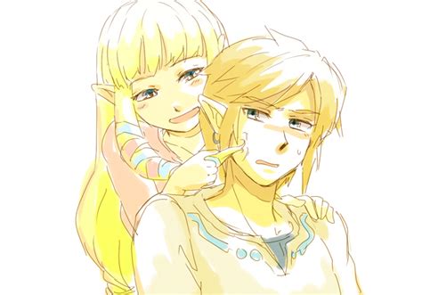 Link And Princess Zelda The Legend Of Zelda And 1 More Drawn By Saiba Henrietta Danbooru