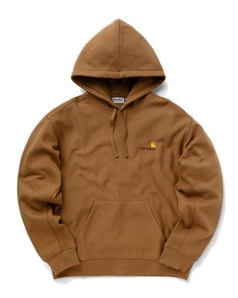 Carhartt Wip Hooded American Script Sweat Brown Hoodies Carhartt Wip