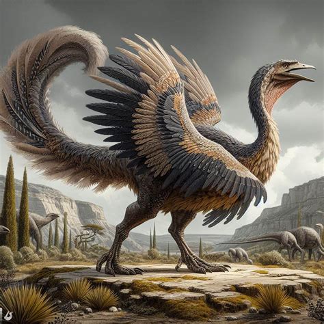 Ai Rendering Of A T Rex With Wings Like An Ostrich Raiart