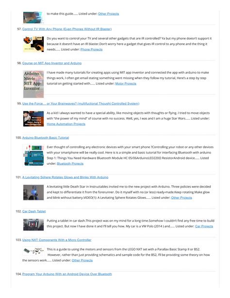 Advanced View Arduino Projects List Use Arduino For Projects Pdf