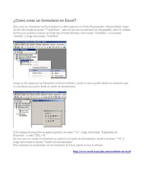 Formularios Userform En Excel Pdf Ventana Informática Microsoft