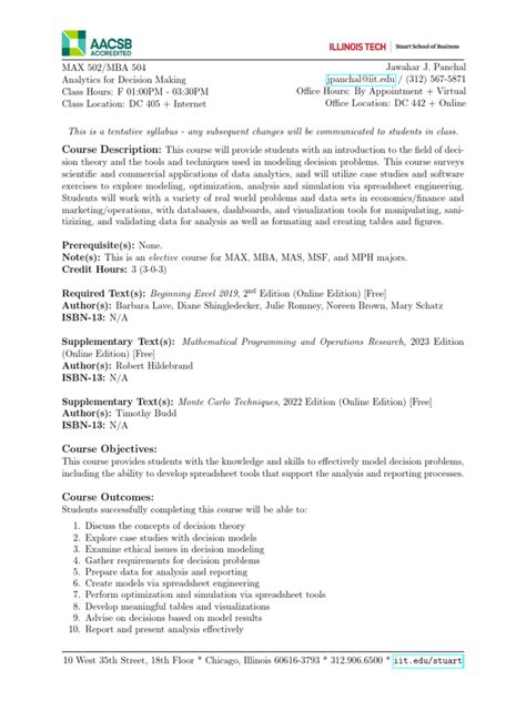 syllabus adm pdf spreadsheet microsoft excel