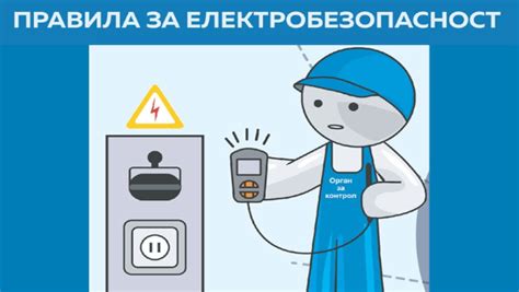 Плакат с правила по електробезопасност