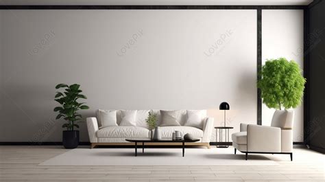 미니멀 스타일 거실 소파와 안락의자가 있는 현대적인 공간의 3d 시각화 거실 배경 현대적 배경 흰색 거실 배경 이미지 Hd 거실 현대적 흰색 거실 배경 사진