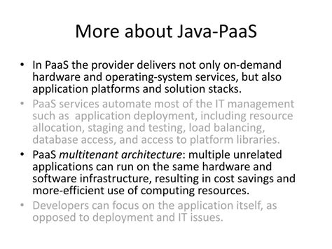 Ppt Java In The Cloud Paas Platform In Comparison Powerpoint Presentation Id802781
