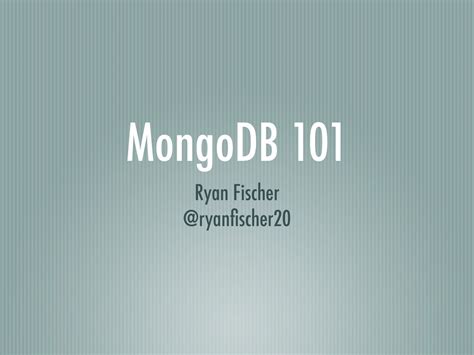 intro to mongodb updated speaker deck
