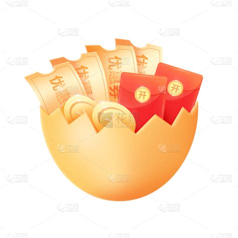 卡通感金融促销金蛋金币元素