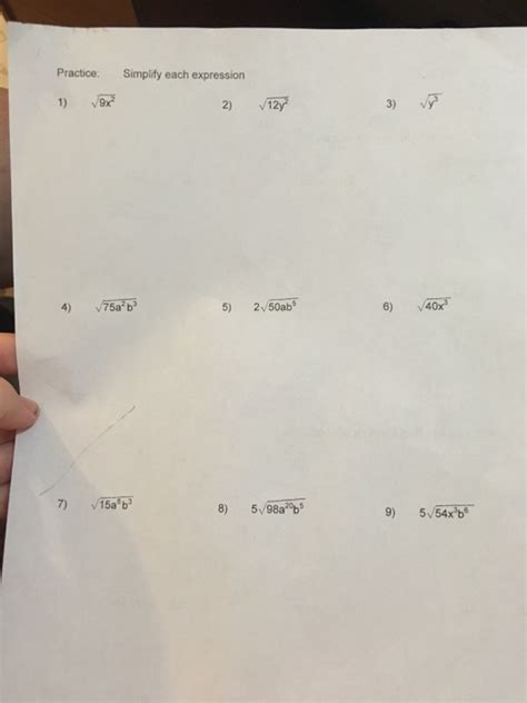 Solved Simplify Each Expression Squareroot 9x2 Squareroot