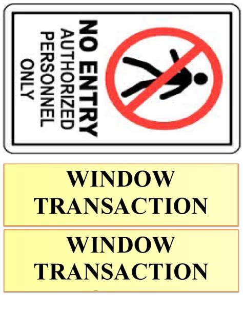 Window Transaction Only Pdf