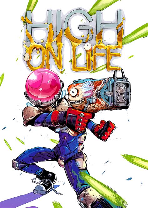 High On Life Game Art Poster Picture Metal Print Paint By Super