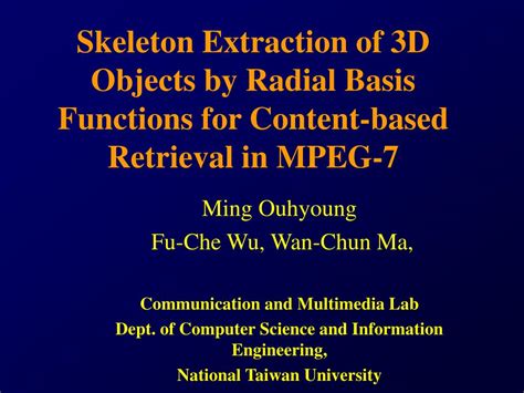 ppt skeleton extraction of 3d objects by radial basis functions for