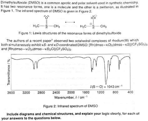 Solved Dimethylsulfoxide Dmso Is A Common Aprotic And Polar Solvent Used In Synthetic