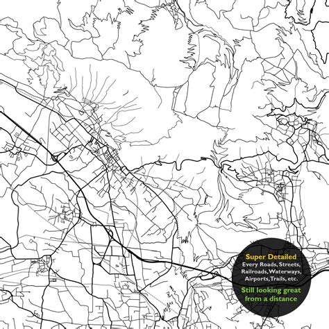 Amalfi Coast Italy Map Print Amalfitana Italia Map Art Etsy